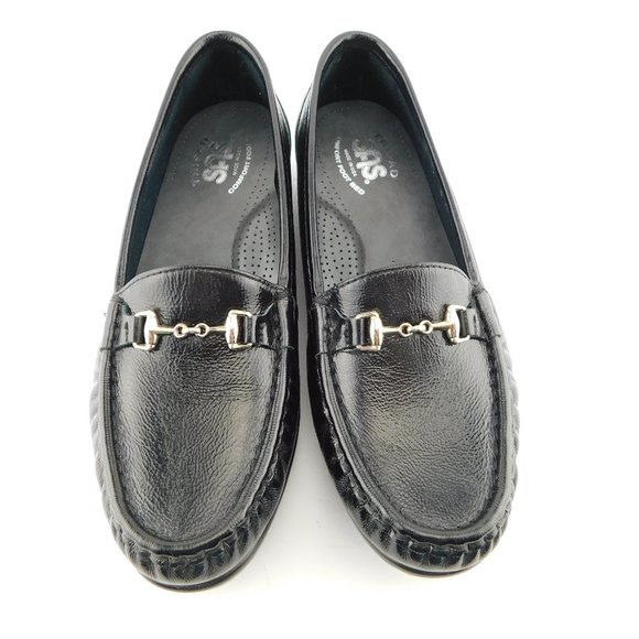 SAS | Shoes | New Sas Tripad Horse Bit Black Patent Loafer Flats 7 W ...